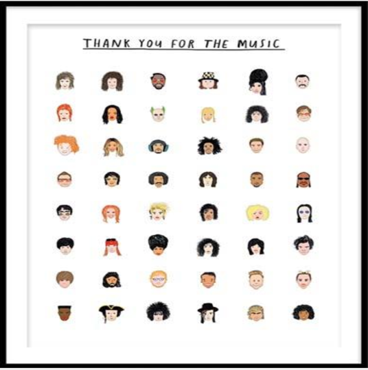 Thank you for the music print – Raindrops on Roses - St Albans