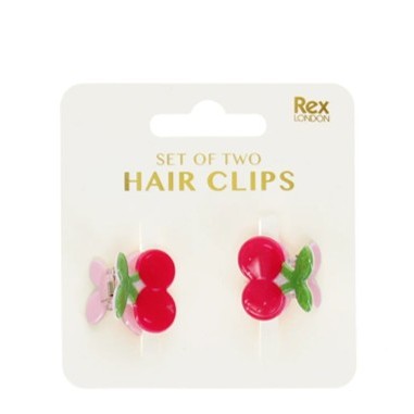 Mini hair claw clips - cherries - set of 2 – Raindrops on Roses - St Albans