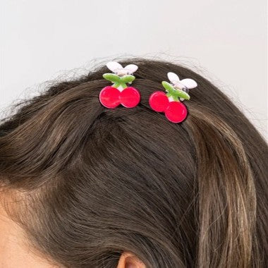 Mini hair claw clips - cherries - set of 2 – Raindrops on Roses - St Albans