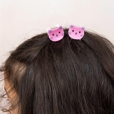 Mini hair claw clips - pink cats - set of 2 – Raindrops on Roses - St ...