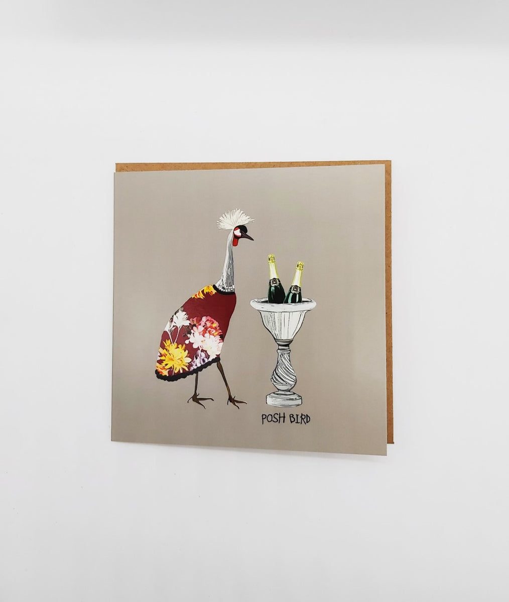 Posh bird card – Raindrops on Roses - St Albans