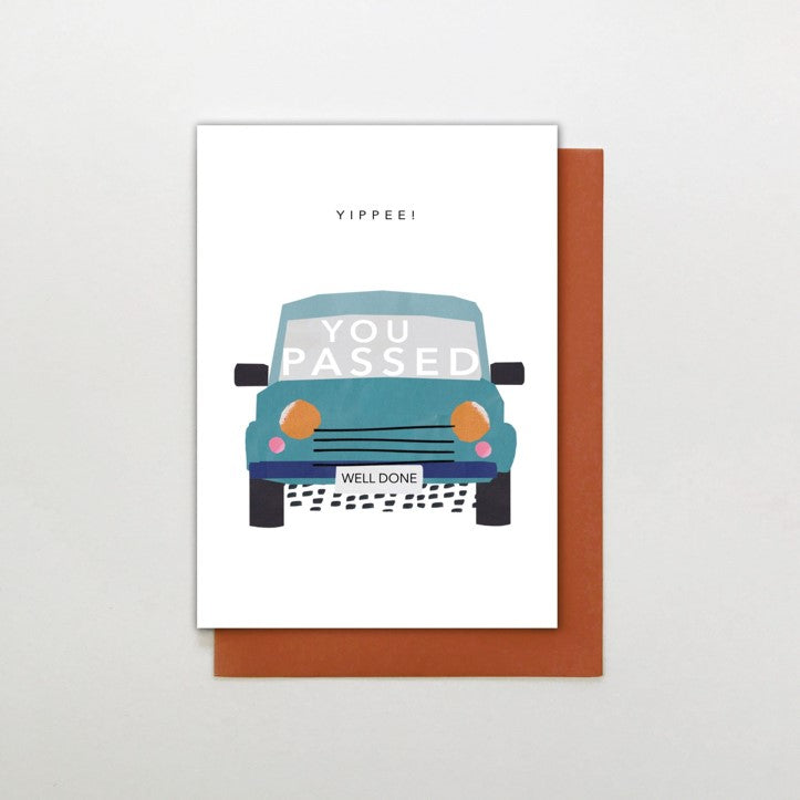 Well done you passed card – Raindrops on Roses - St Albans